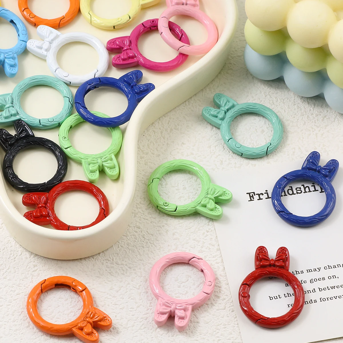 3-6-9pcs-Colorful-Rabbit-Shape-Lobster-Clasps-Hooks-Key-Chain-Dolls ...