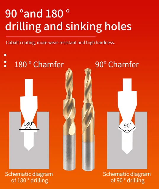 Step Drill Bit M3 HSS-CO Cobalt - Two-Stage Counterbore For Stainless ...