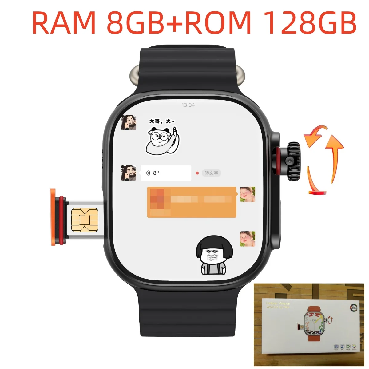 CDS9-Ultra-4G-Android-rel-gio-inteligente-Amoled-Smartwatch-Play-Store ...