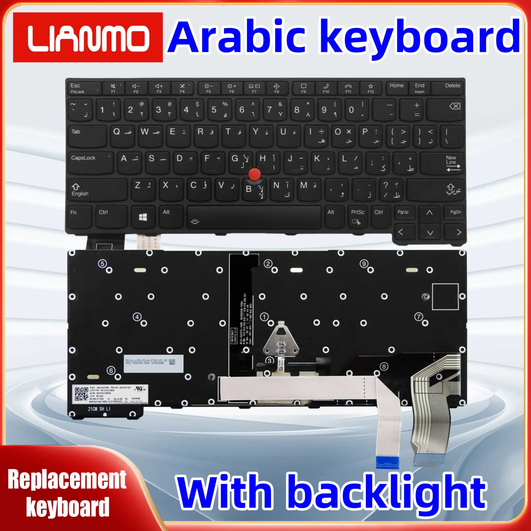 Arabic keyboard for Lenovo ThinkPad X13 Gen2 X13 Gen3 L13 Gen 3 Gen 4 ...