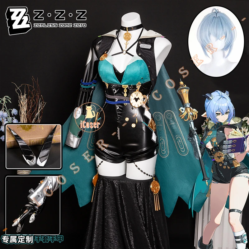 Zenless Zone Zero Lucia Cosplay Costume Wig Uniform Horns Headwear Tail ...