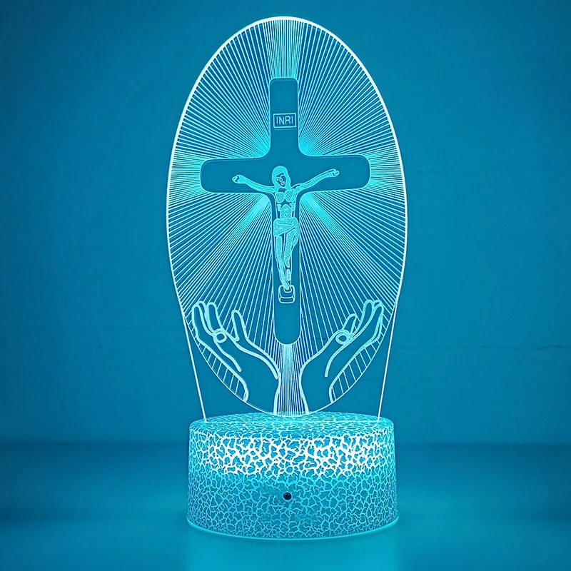 Luz-de-noche-LED-3D-de-la-cruz-de-Jes-s-para-amigos-Navidad-Pascua ...