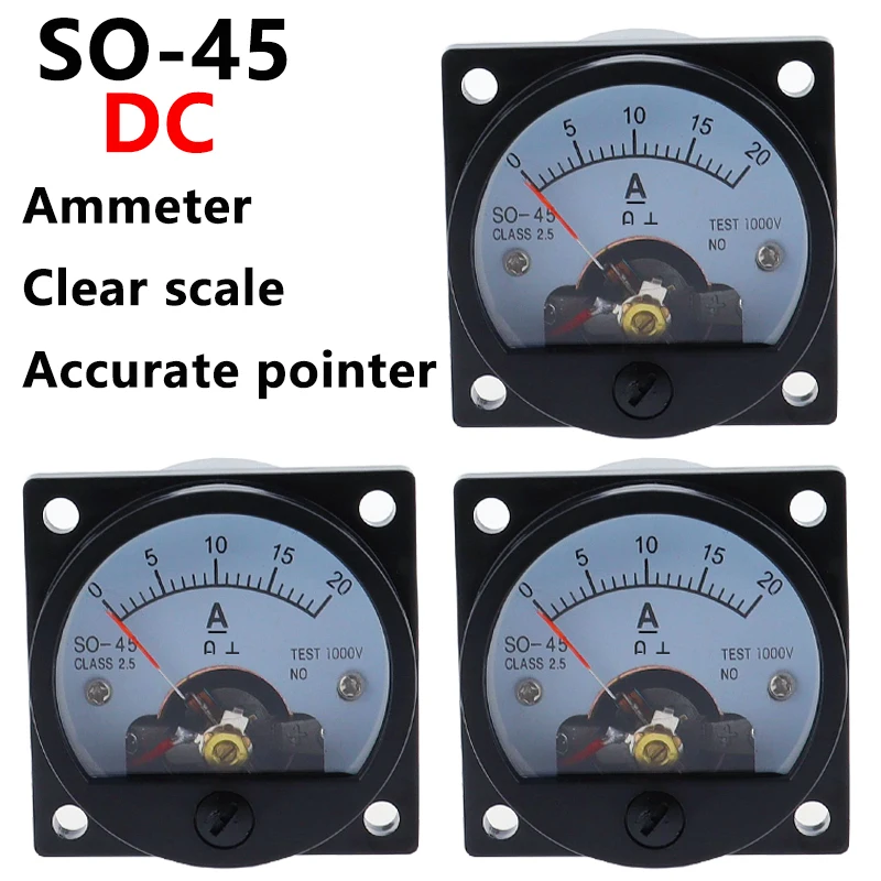 SO-45-DC-Ammeter-Analog-Pointer-Meter-DC1A2A3A5A10A15A20A30A-Electrical ...