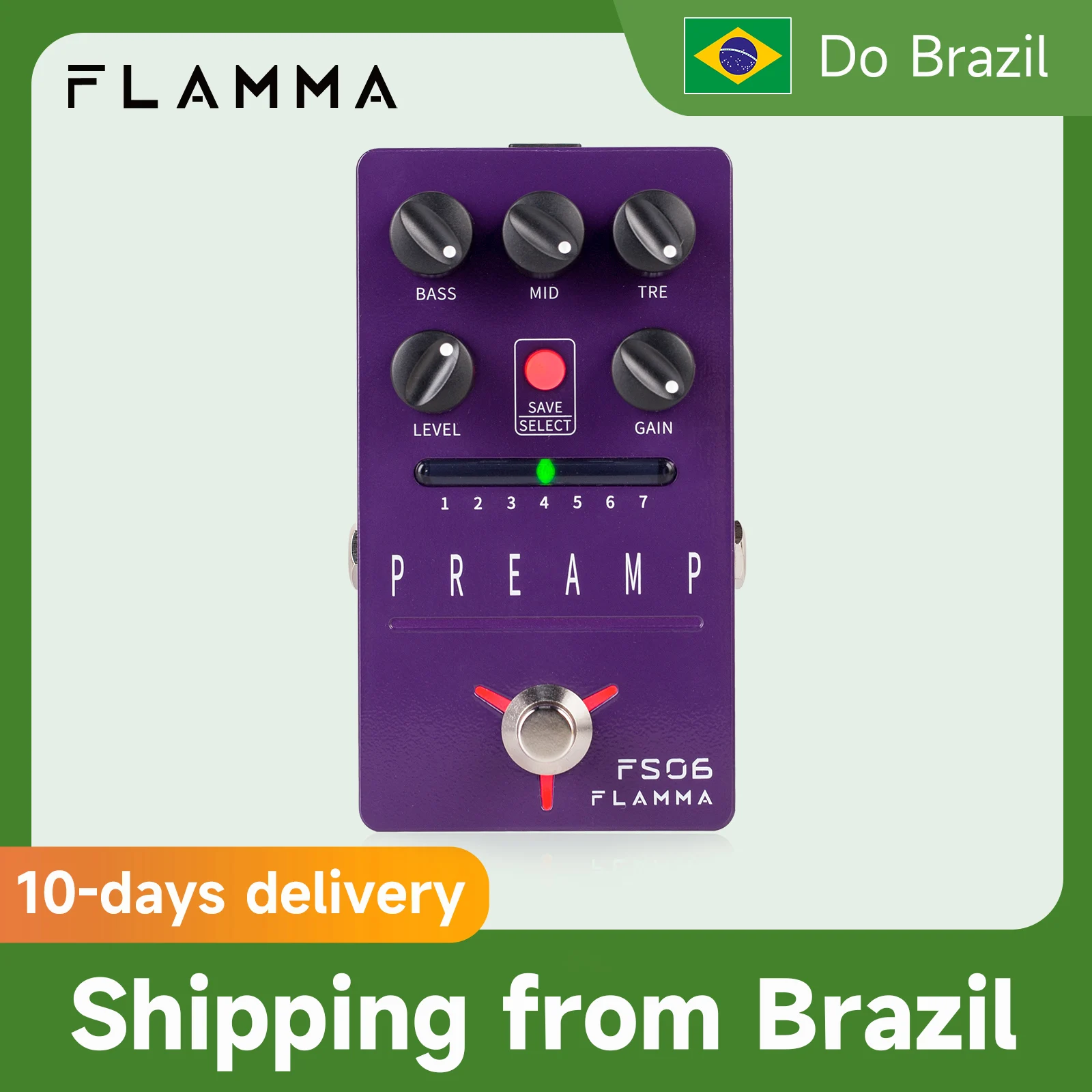FLAMMA-FS06-Preamp-Digital-Guitar-Effects-Pedal-7-Modelos-Pr ...