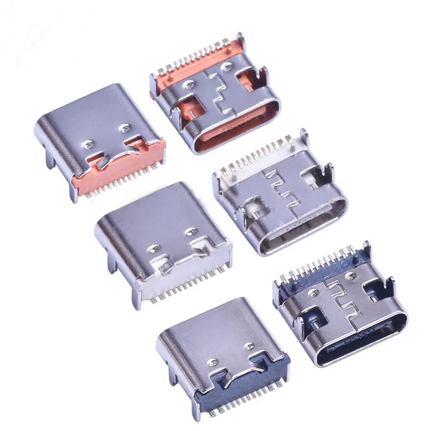 Tipo c assento fêmea 3.1 TYPE C 12pin single row smt quatro pinos plug ...