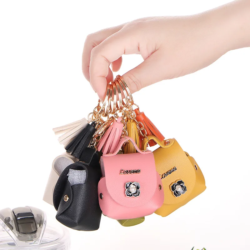 Faux-Leather-Bluetooth-Earphone-Bag-Keychain-Multi-color-Bluetooth ...
