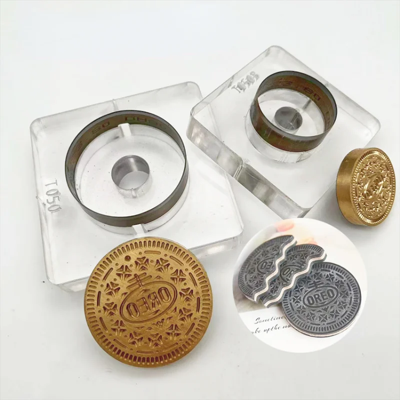 Oreo biscuit padrão corte de couro morrer cortador circular morre ...