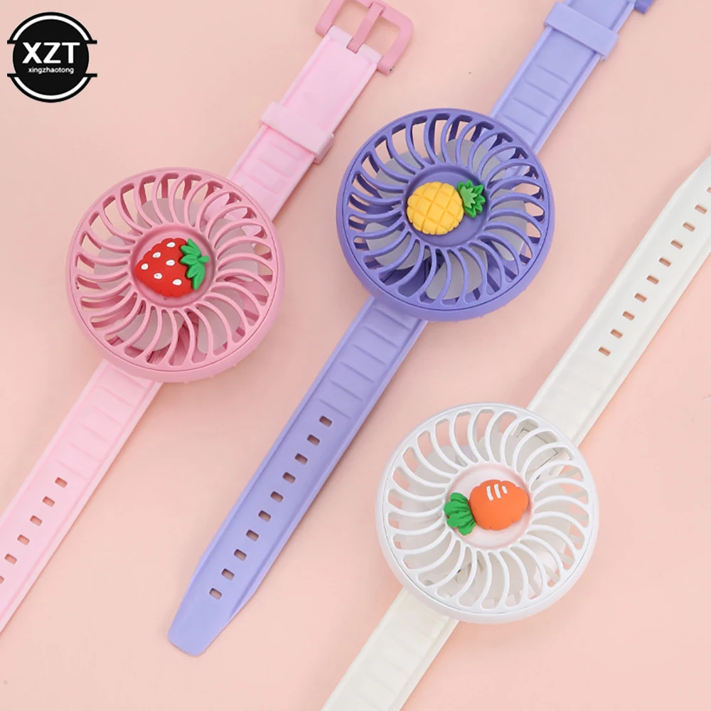 New-Children-s-Summer-Fan-Wrist-fan-Cute-Fruit-Mini-Fan-Watch-Small-Fan ...