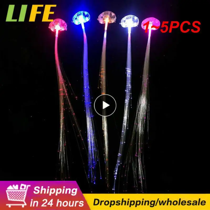 1-5PCS-Colorful-LED-Flashing-Hair-Braid-Glowing-Luminous-Hairpin ...