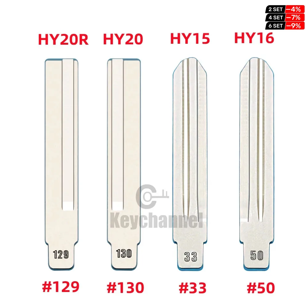 10PCS-129-130-33-50-Hyundai-Kia-Car-Key-Blade-Lishi-HY20-HY20R-HY15 ...