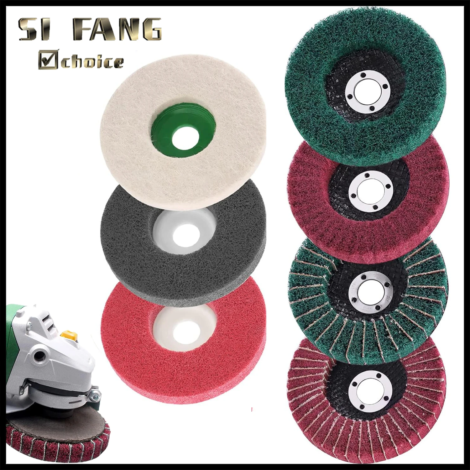 14pcs-4Inch-Polishing-Buffering-Wheels-Set-Nylon-Fiber-Polishing-Wheel ...