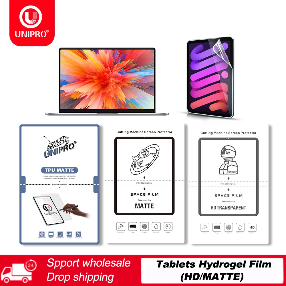 20Pcs-11inch-13inch-17inch-HD-Matte-Hydrogel-Film-Sheets-Front-TPU-Rear ...