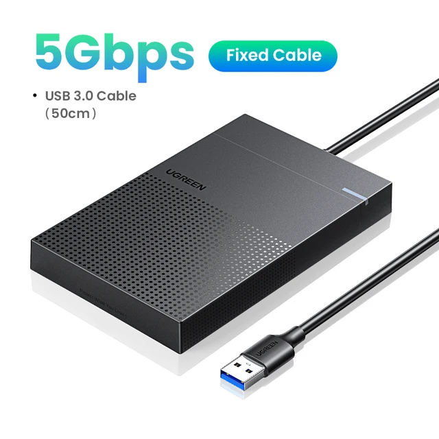 UGREEN HDD Case 2.5 USB C 2-IN-1 SATA to USB 3.1 Gen 2 6Gbps External Hard Disk SSD Case For ...