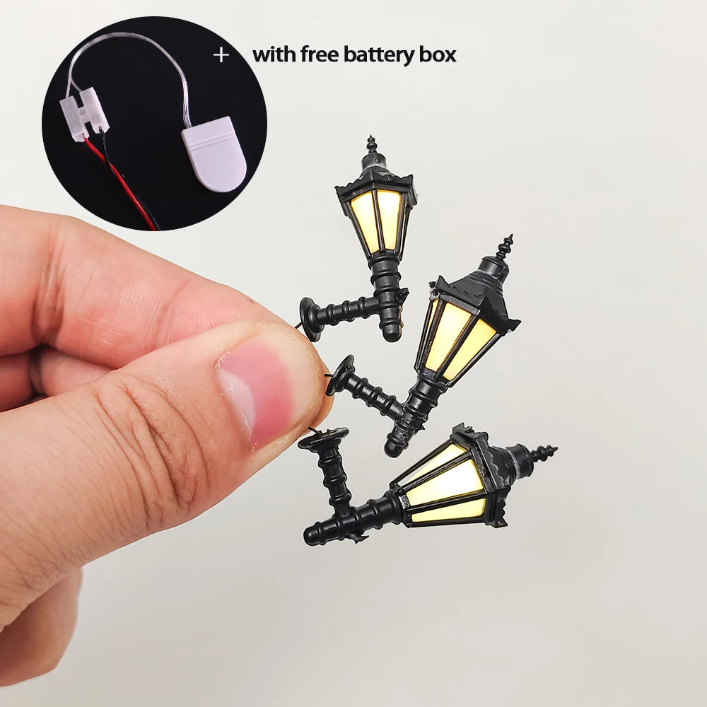 Scale-1-25-1-200-Miniature-3V-Led-Wall-Lights-Model-Diy-Building-Sand ...