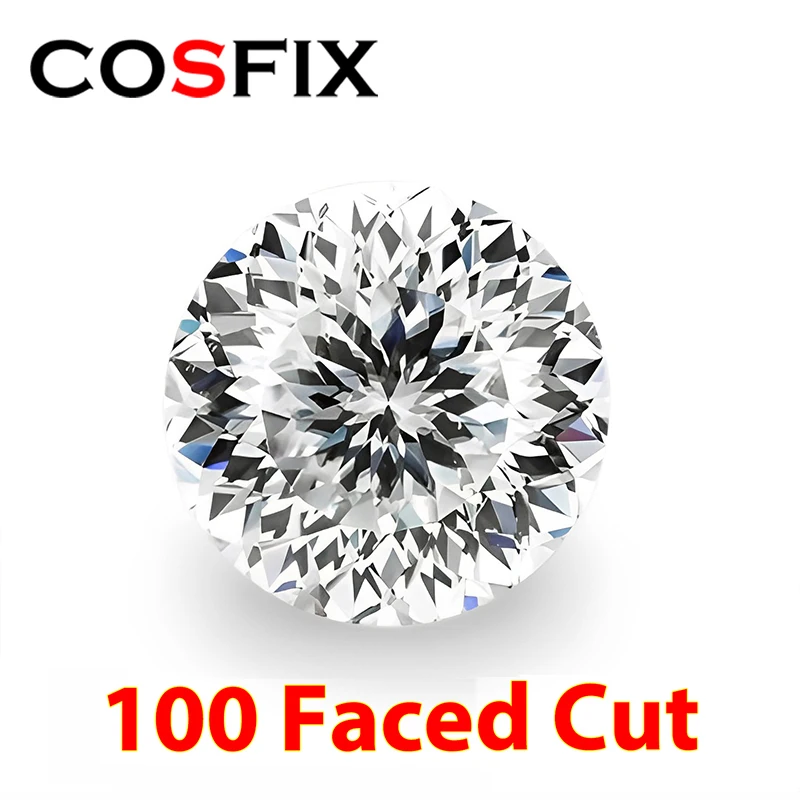 Rare-Round-100-Faced-Cut-Moissanite-Loose-Stones-0-5-5Carat-D-Color ...