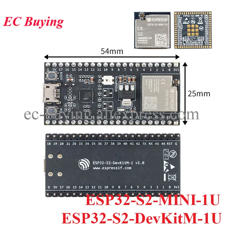 ESP32-S2-DevKitM-1U-Development-Board-ESP32-ESP32-S2-ESP32-S2-MINI-1 ...