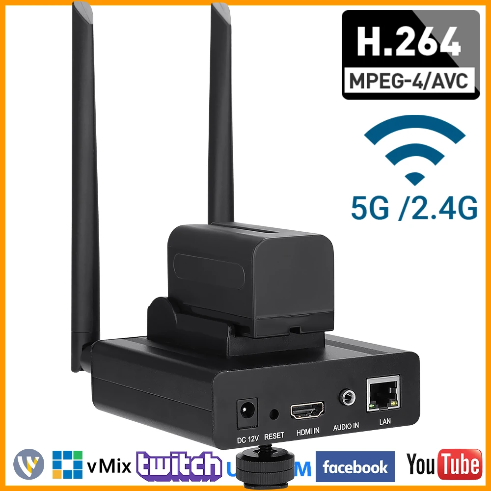 Codificador de vídeo MPEG4 H.264 HD IP, WiFi, HDMI inalámbrico para ...