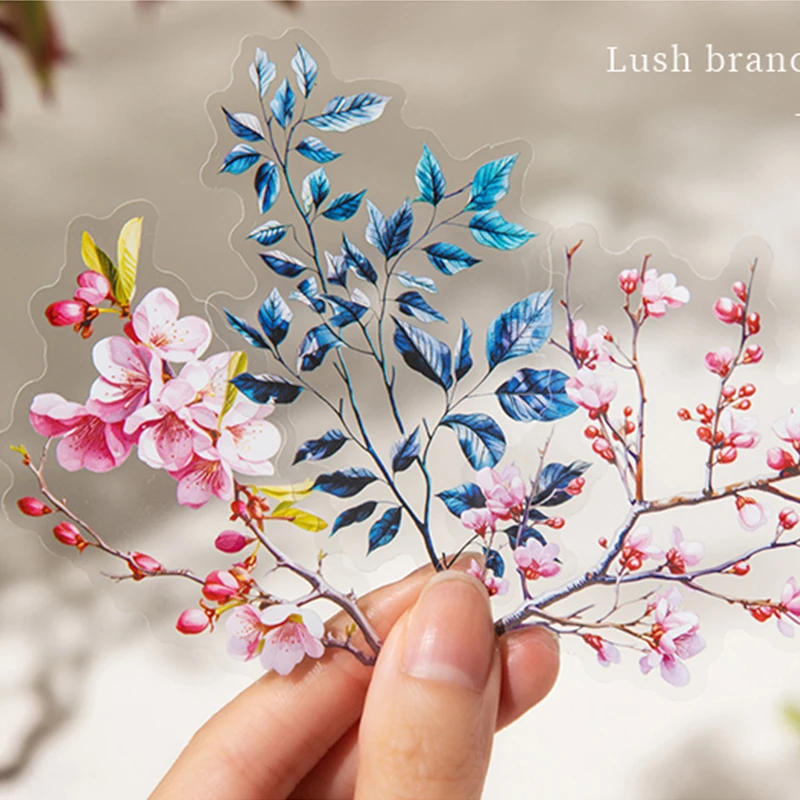20-pcs-pack-Flowers-Plant-Stickers-aesthetic-Stick-Labels-Decorative ...