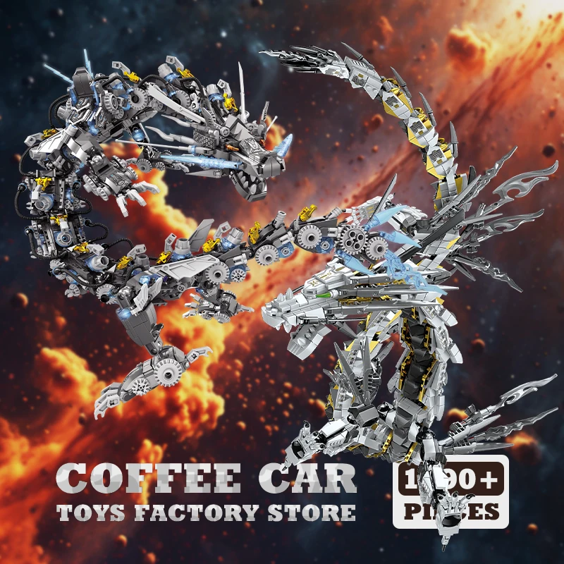 NEW Mecha Dragon MOC Building Bricks Action Figure Loong Blocks 3D ...