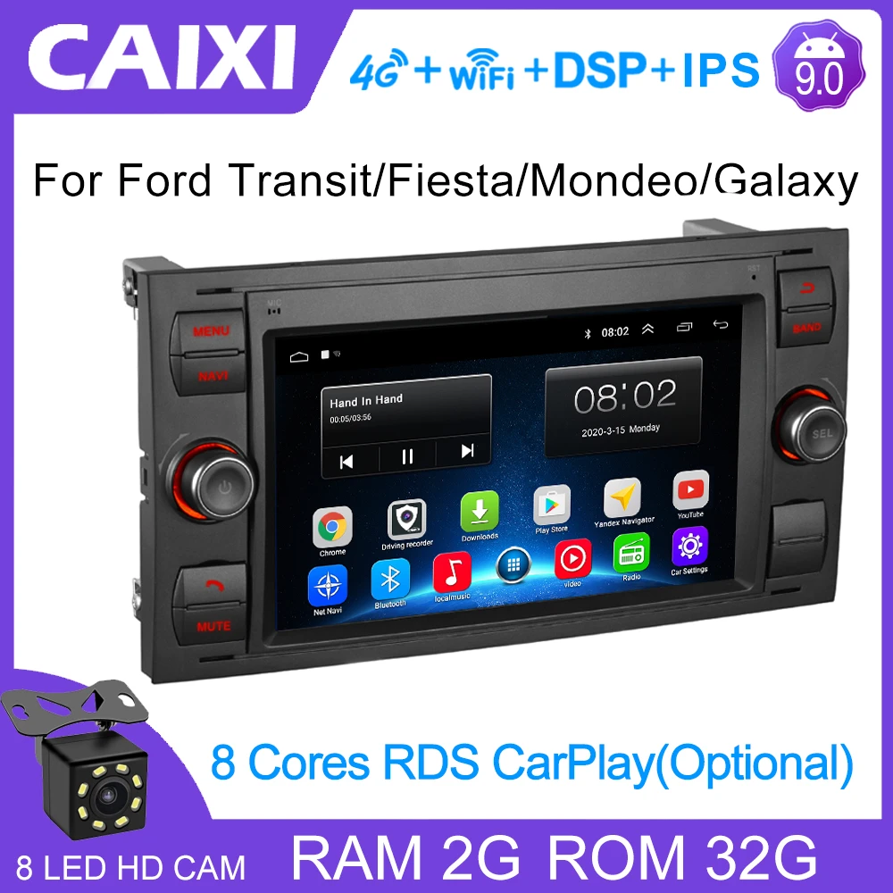 Caixi 2 Din Android Autoradio Stereo Gps Carplay Car Radio Multimedia Video For Ford Focus 2 ...