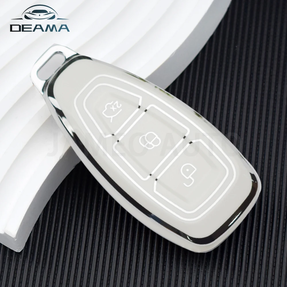 3 Buttons TPU Car Key Case For Ford Puma Grand C Max Focus Mondeo Kuga ...