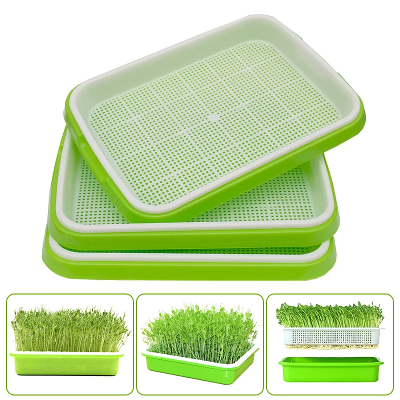 1set-Sprout-Tray-Hydroponic-Nursery-Pots-Soilless-Double-Layer-Tray ...