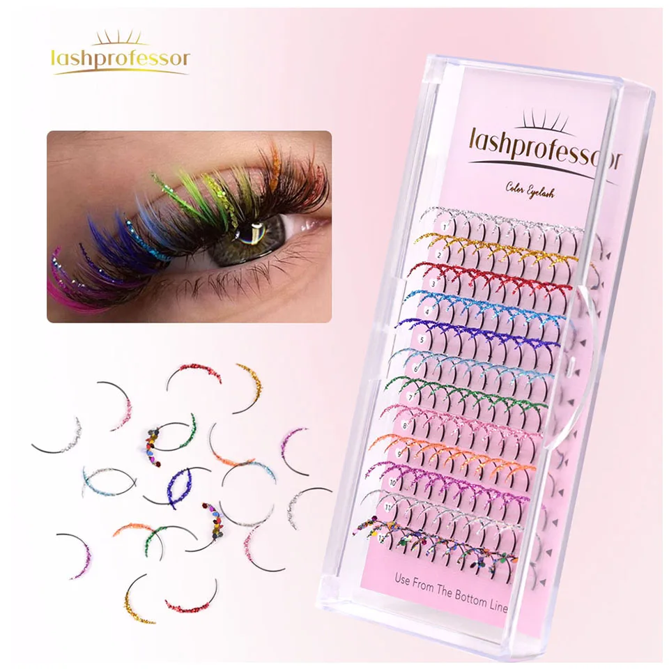Colorful-Glitter-Lashes-Fashion-Shiny-Glitter-Spikes-Eyelash-Extension ...