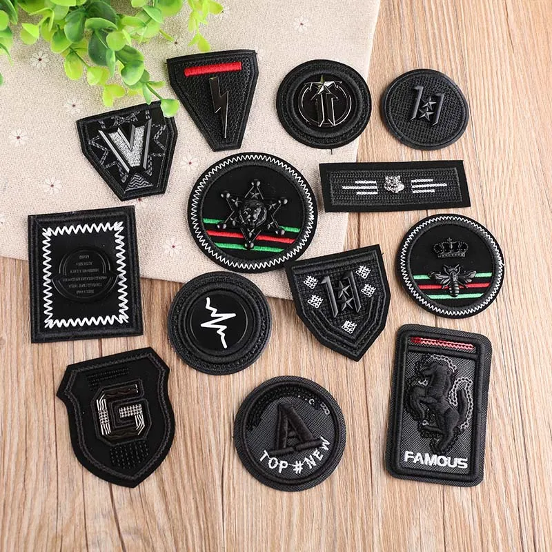 New-Style-Black-Fashion-Down-Leather-Metal-Three-dimensional ...