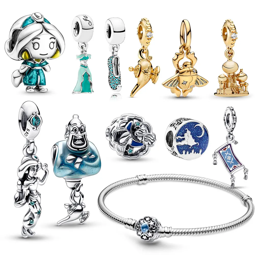 Abalorios-de-plata-925-para-mujer-l-mpara-m-gica-compatible-con-pulsera ...