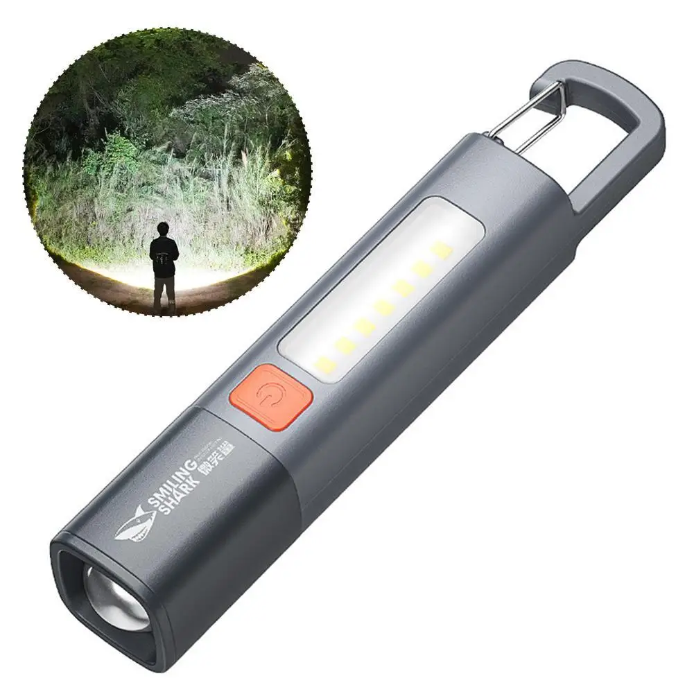 Strong Lighting ABS Flashlamp USB Charging Portable Outdoor EDC Torch ...