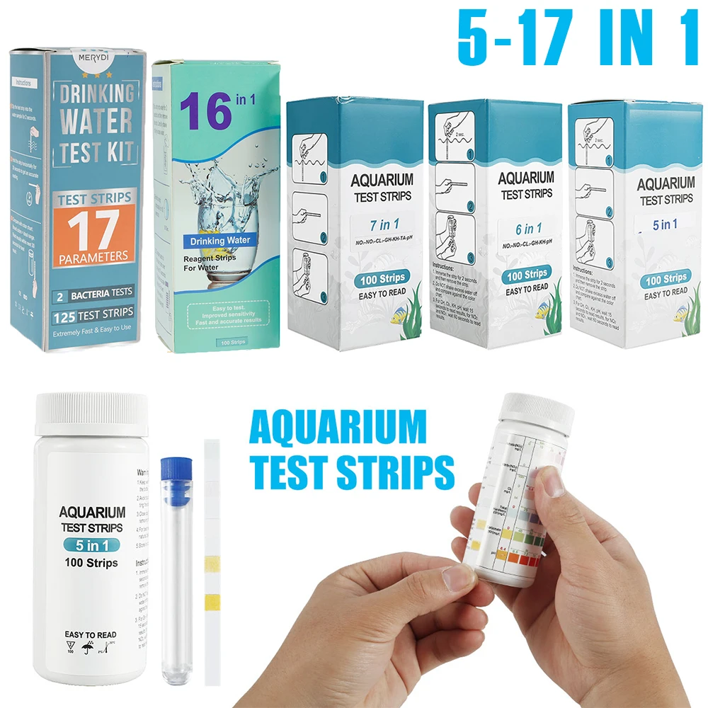 100-200Pcs-Aquarium-Test-Strips-Multi-in-1-pH-Test-Strips-Kit ...