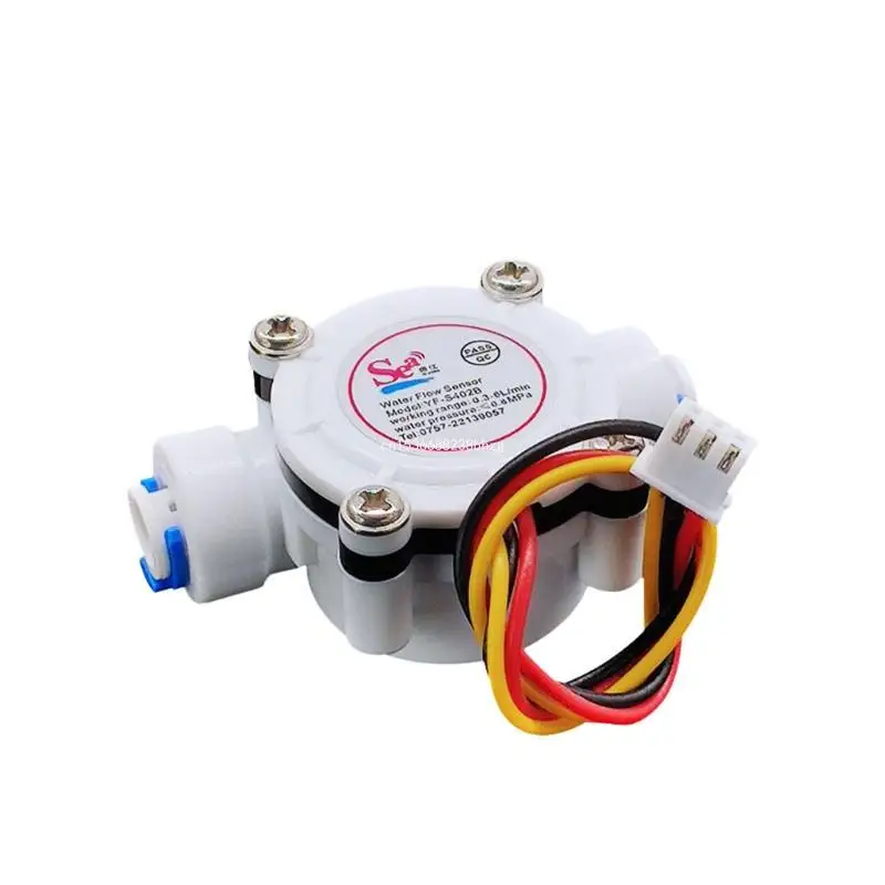 Easy-to-Install-2-Points-PE-Pipe-Water-Flow-Sensor-Hall-Flowmeter-Easy ...