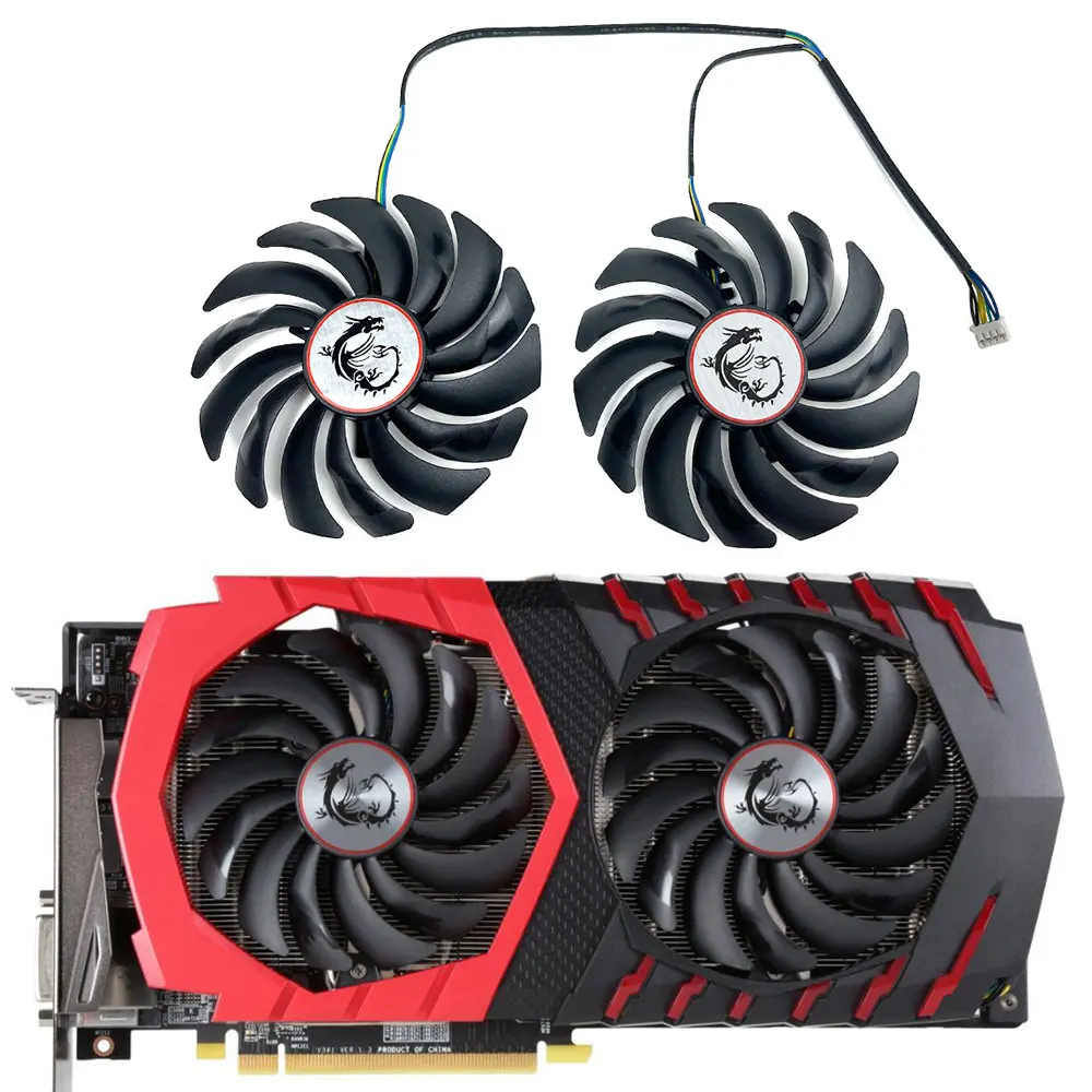 NEW-95MM-PLD10010S12HH-RX-580-GAMING-X-GPU-Fan-For-MSI-Radeon-RX-580-RX ...