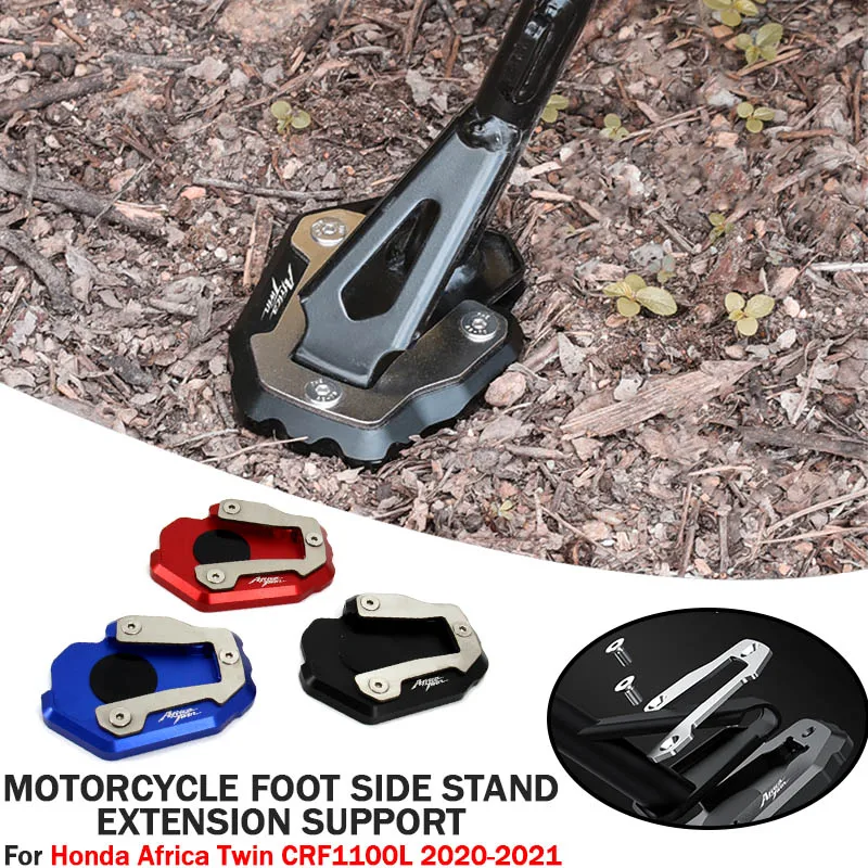 Motorcycle Aluminum Kickstand Extender Foot Side Stand Extension ...