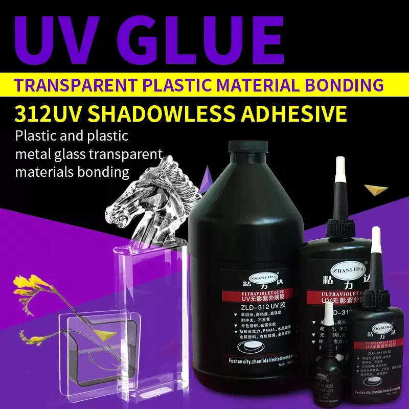 312-UV-Shadowless-Adhesive-Clear-Plastic-Super-Glue-Soft-Bonding ...