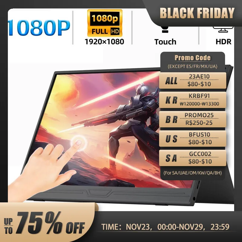 ZSUS-Monitor-port-til-de-14-pulgadas-pantalla-t-ctil-1920x1080-HDR-Luz ...