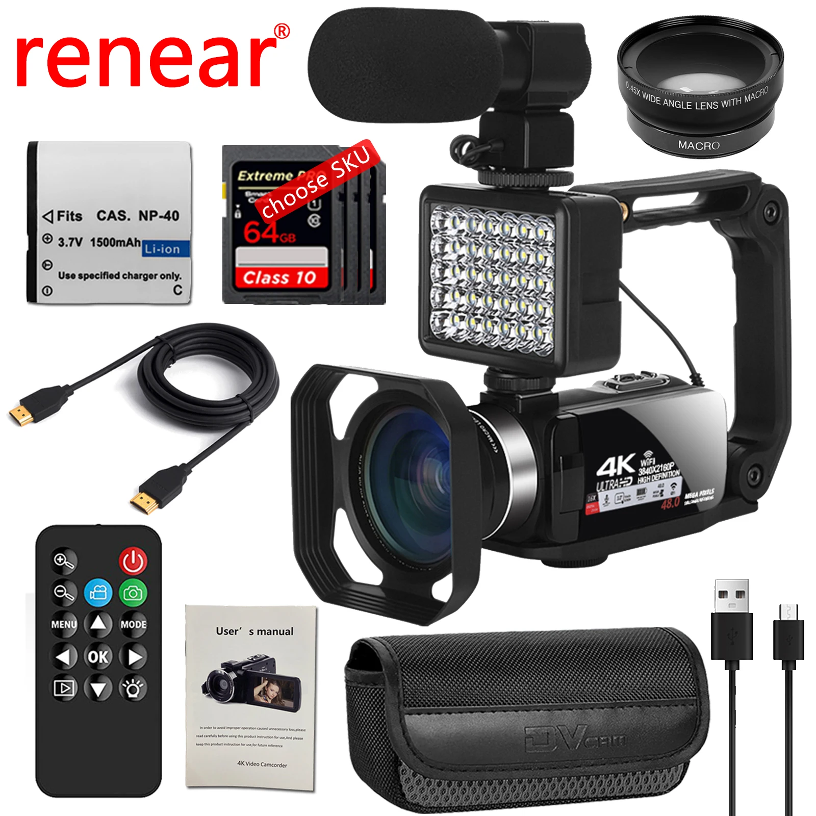 2024-NEW-4k-Professional-Camcorder-for-Vlog-Infrared-Night-Vision-Video ...