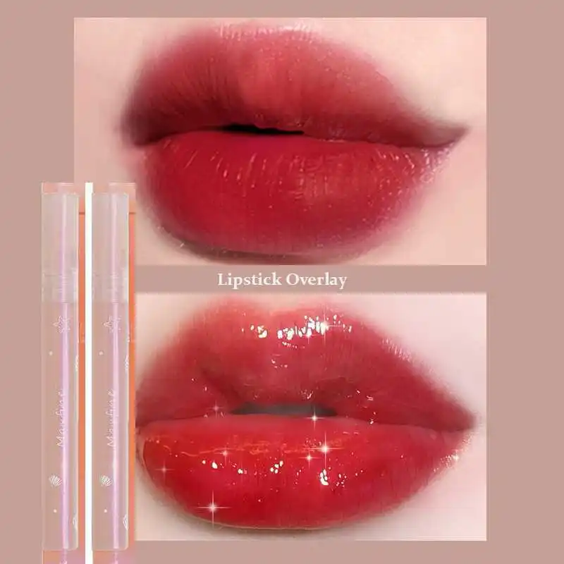 Mirror-Water-Lip-Gloss-Water-Glossy-Lip-Glaze-Transparent-Lip-Oil-Lasting-Liquid-Lipstick-Clear ...