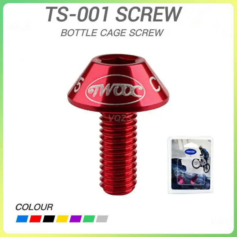 2PCS Bicycle Screw Aluminum Alloy Titanium Bolt M5x12 Bottle Cage Screw ...