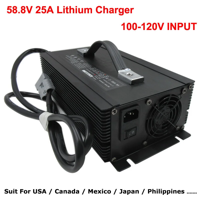 전기 자전거 지게차 Rv 골프 카트 전기 자전거 충전기 리튬 이온 고속 충전기 110v Ac 1500w 588v