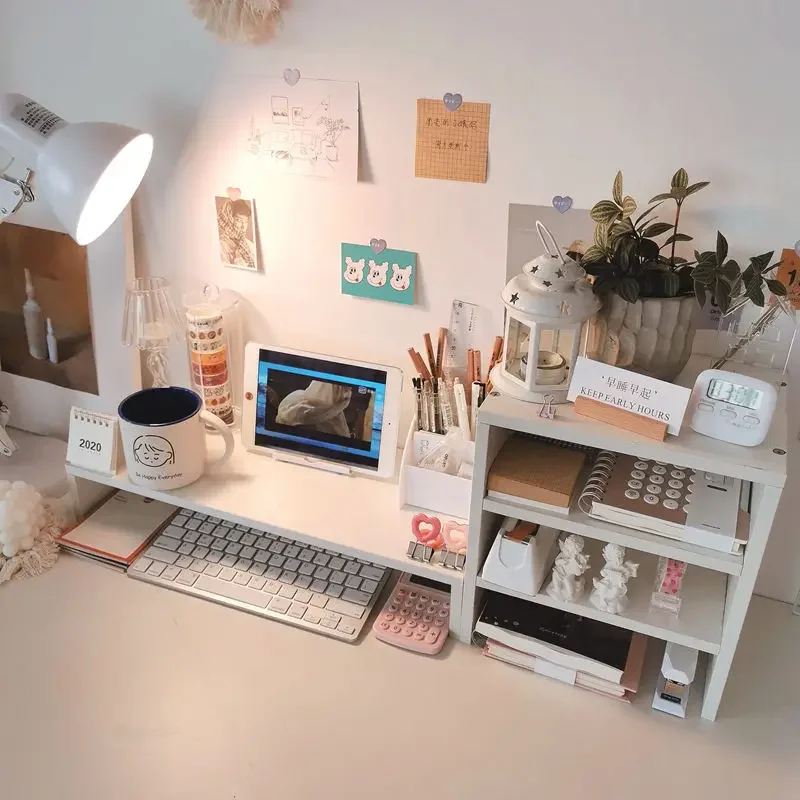 Desktop-Storage-Computer-Elevated-Rack-Desk-Surface-Storage-Rack ...