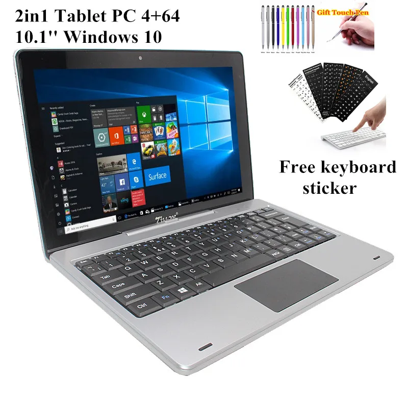 New Sales 2 In1 Tablet Pc 10.1 Inch 4g+64g N3350 Cpu Windows 10 With ...