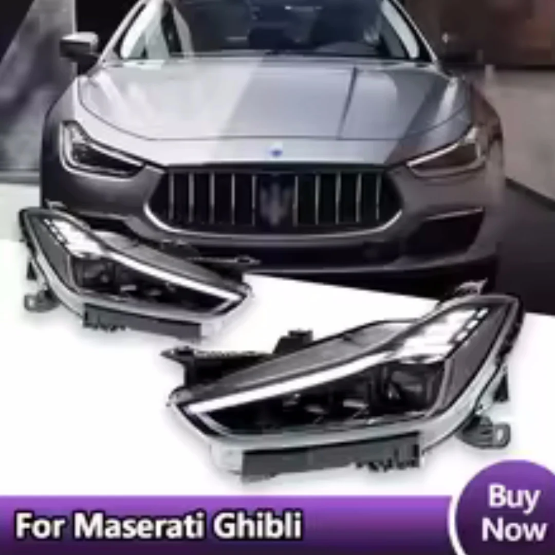 Car Headlights For Maserati Ghibli 2014-2019 Full LED Projector Front ...