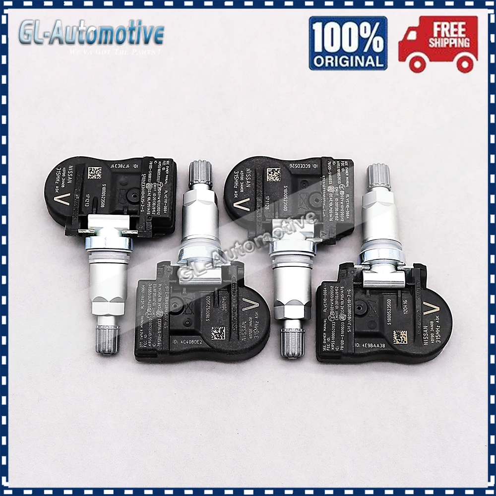 4PCS TPMS 315MHZ 40700-3AN0B Tire Pressure Sensor for Nissan FRONTIER MAXIMA NV200 VERSA 40700 ...