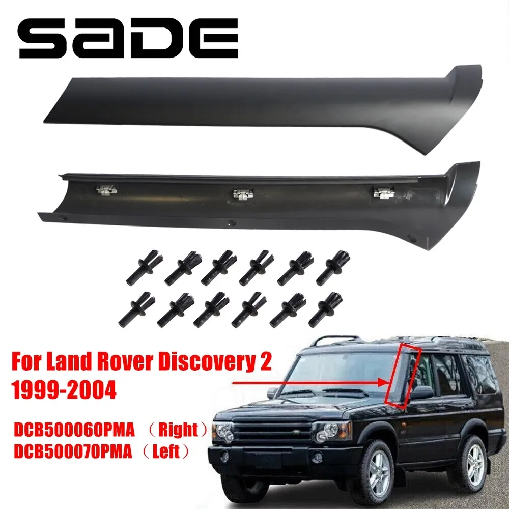 1Pair-Right-Left-Side-Front-Windshield-Outer-Trim-Pillar-Molding-For ...