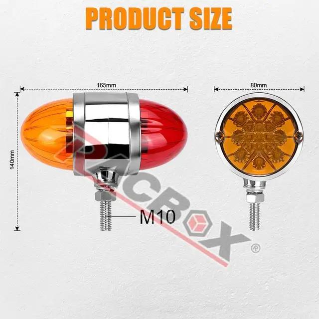 Dot Monster Revolution Yinaolan 2 Pcs 4 Inch Amber/Red Double Face ...
