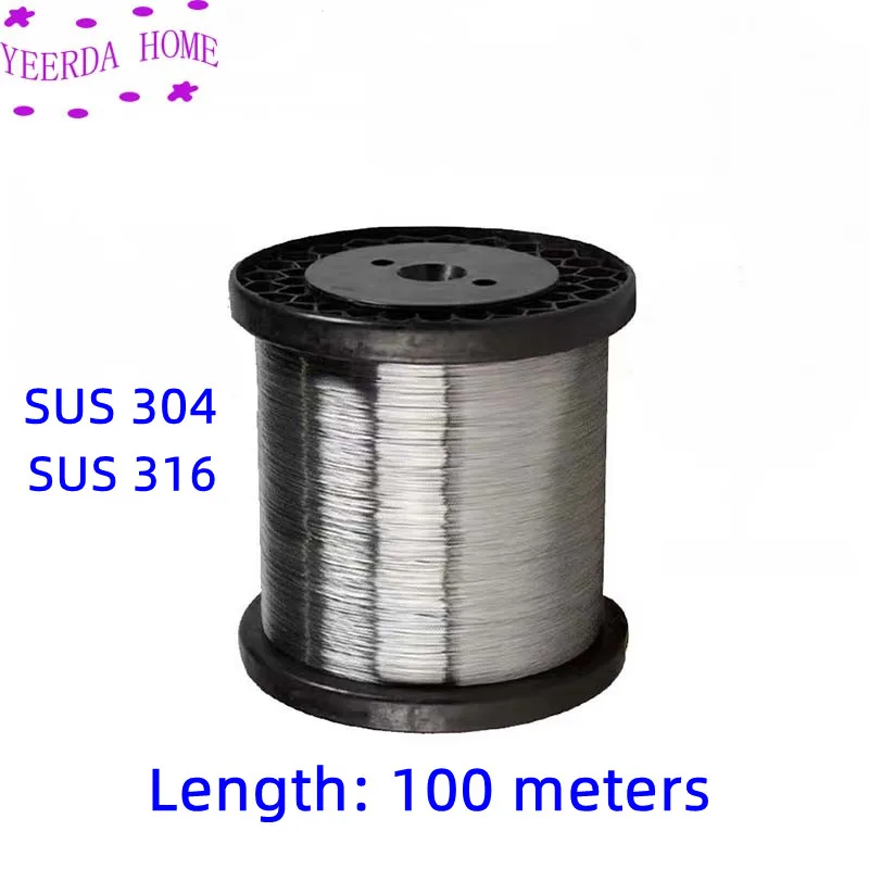 100m-Length-304-316-Stainless-Steel-Strand-Medium-Hard-fine-Wire-Soft ...
