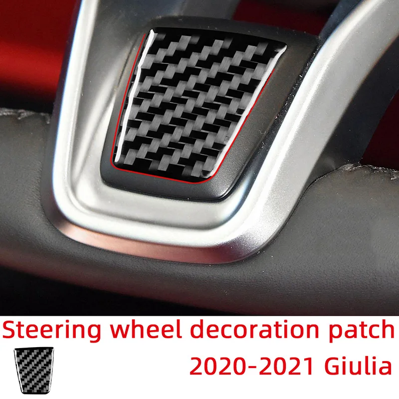 Steering Wheel Panel Decoration Patch Carbon Fiber Car Stickers For ...