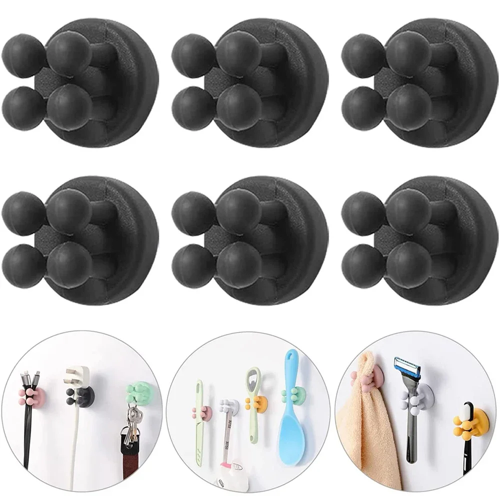Self-Adhesive-Silicone-Hooks-Viscous-Office-Thread-Management-Device ...