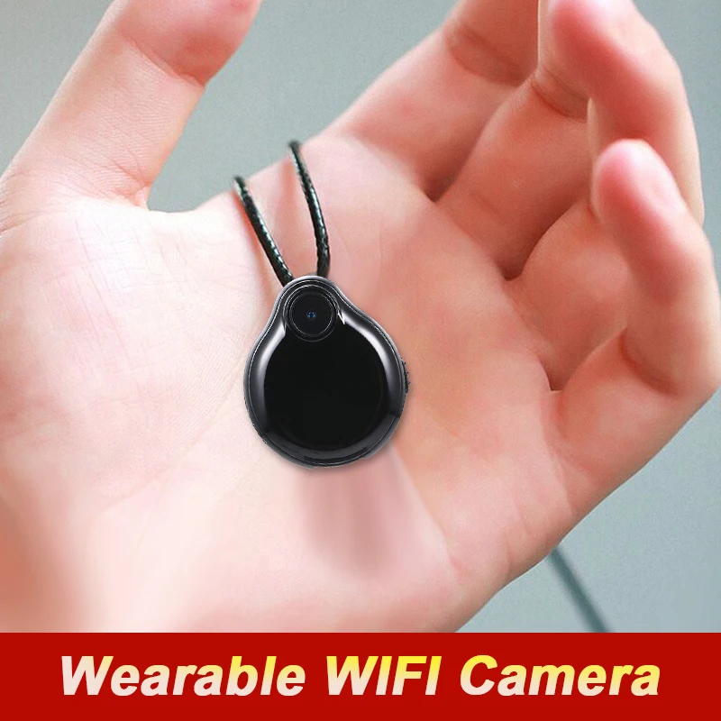 1080P Wearable Hanger Ketting Mini Mirco Wifi P2P Ip Camera Dv ...